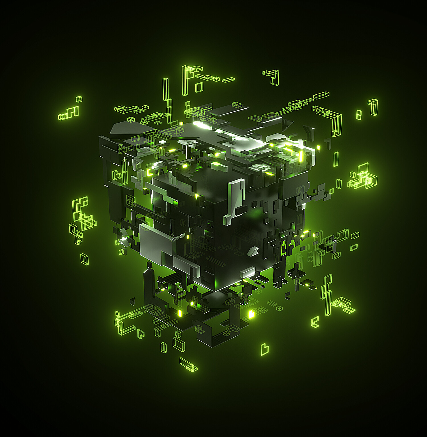 ArtStation - Defragmented default cube