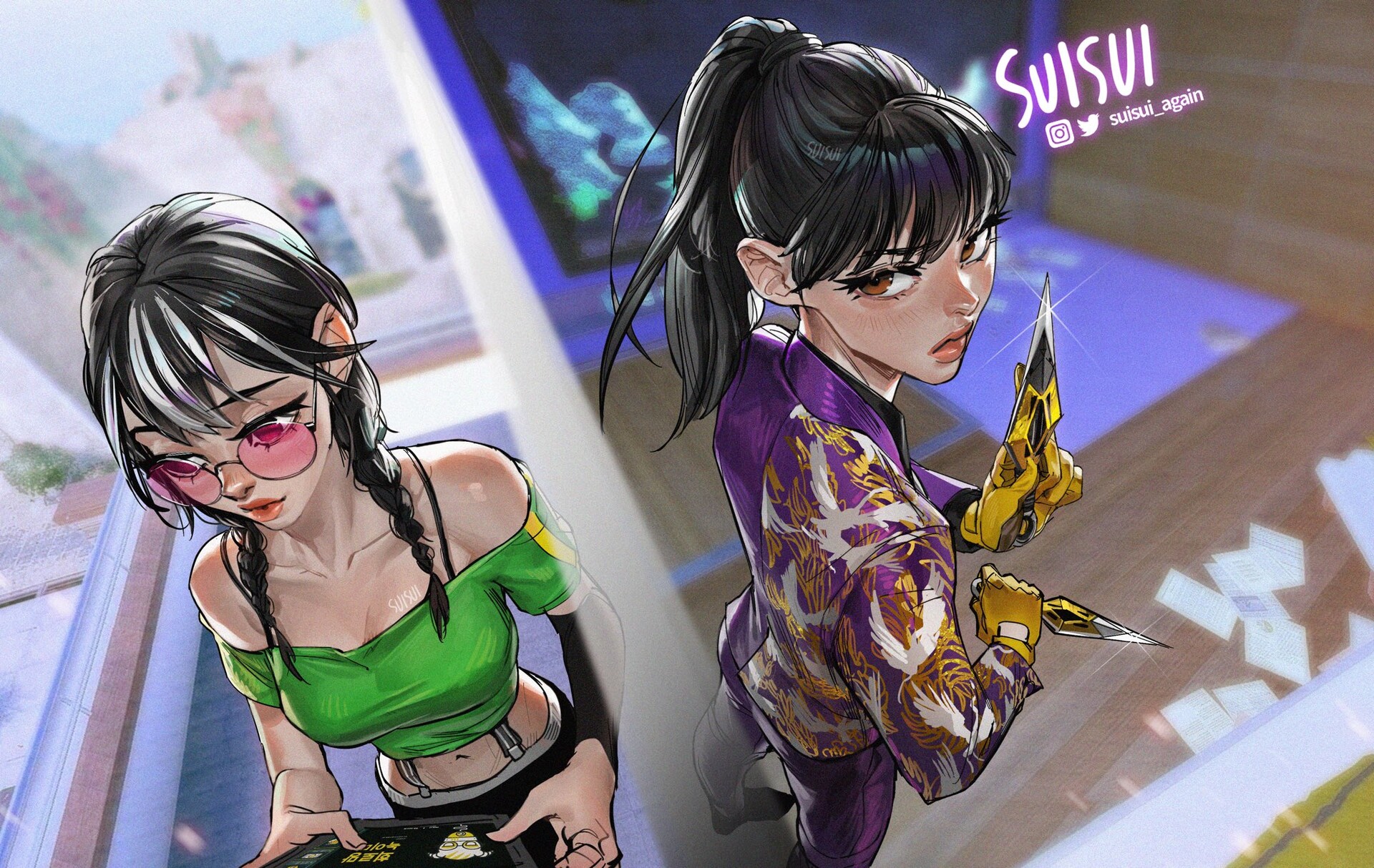 ArtStation - Dokkaebi and Azami fanart