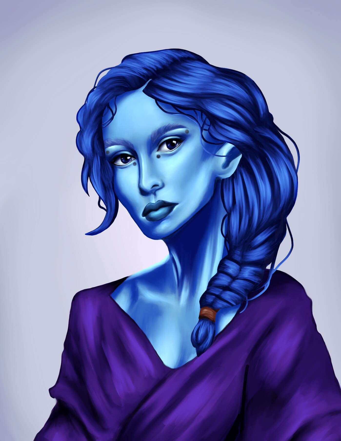 ArtStation - Cascade Evershade- Water Genasi Warlock