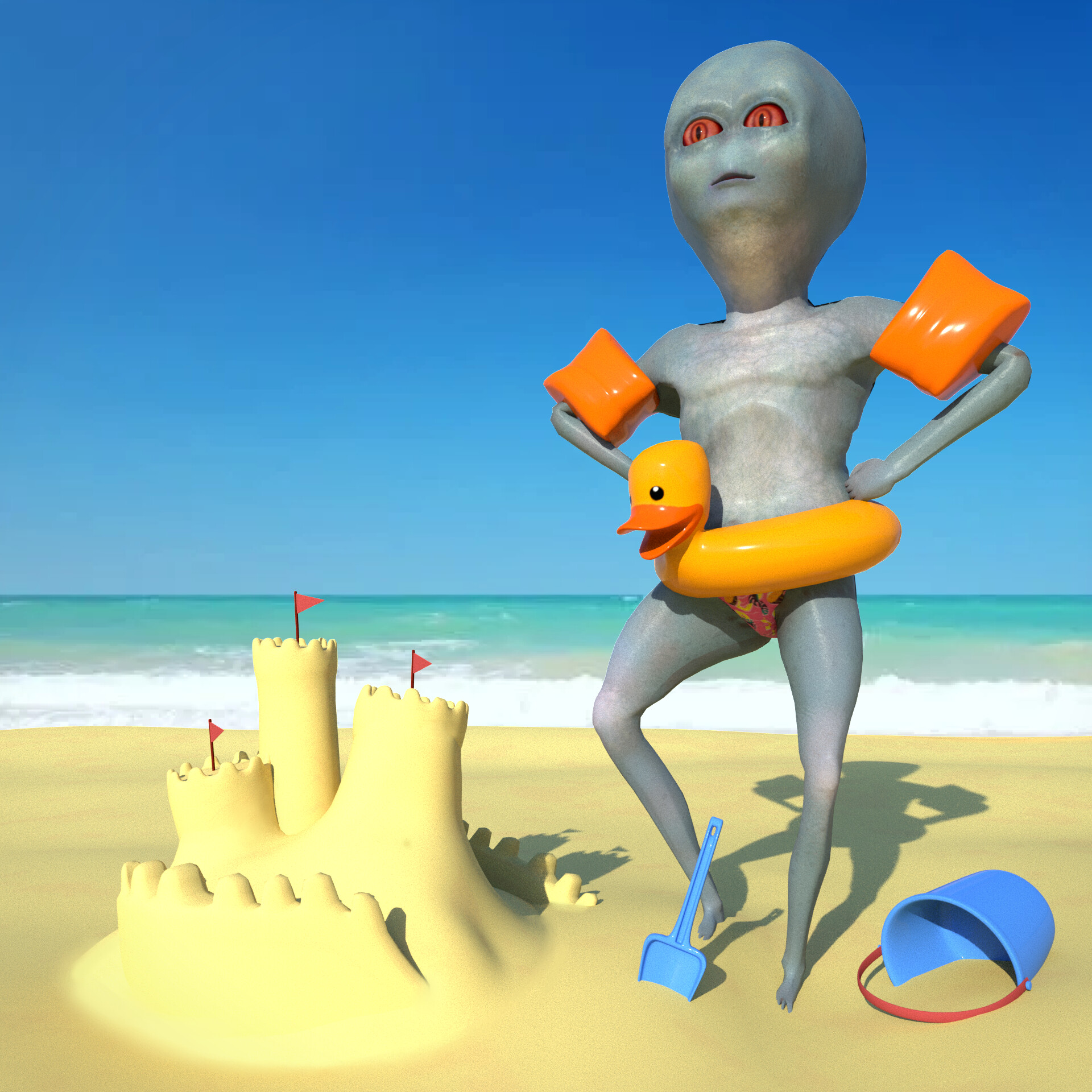ArtStation - Beach alien 1