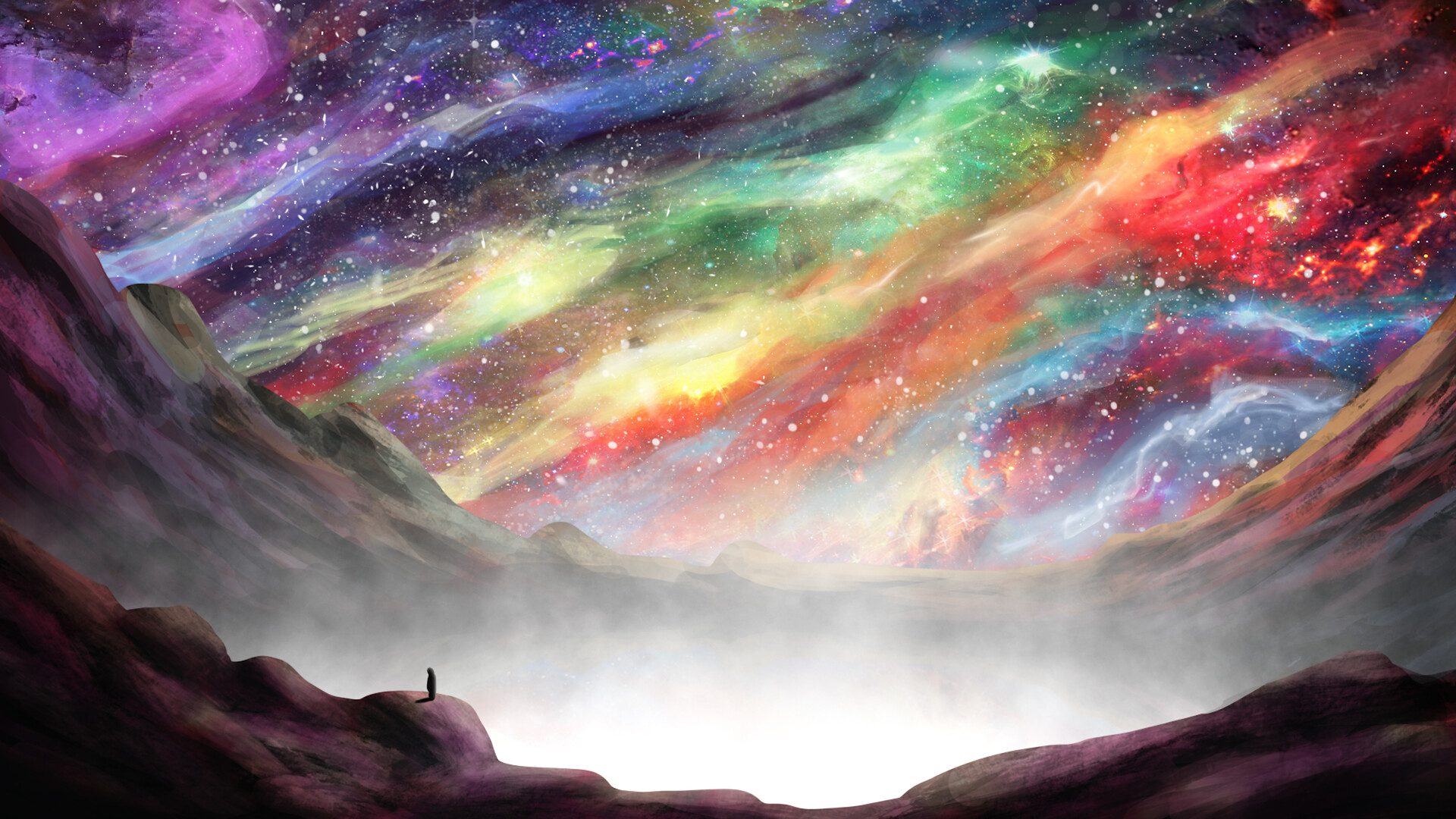 ArtStation - Rainbow galaxy