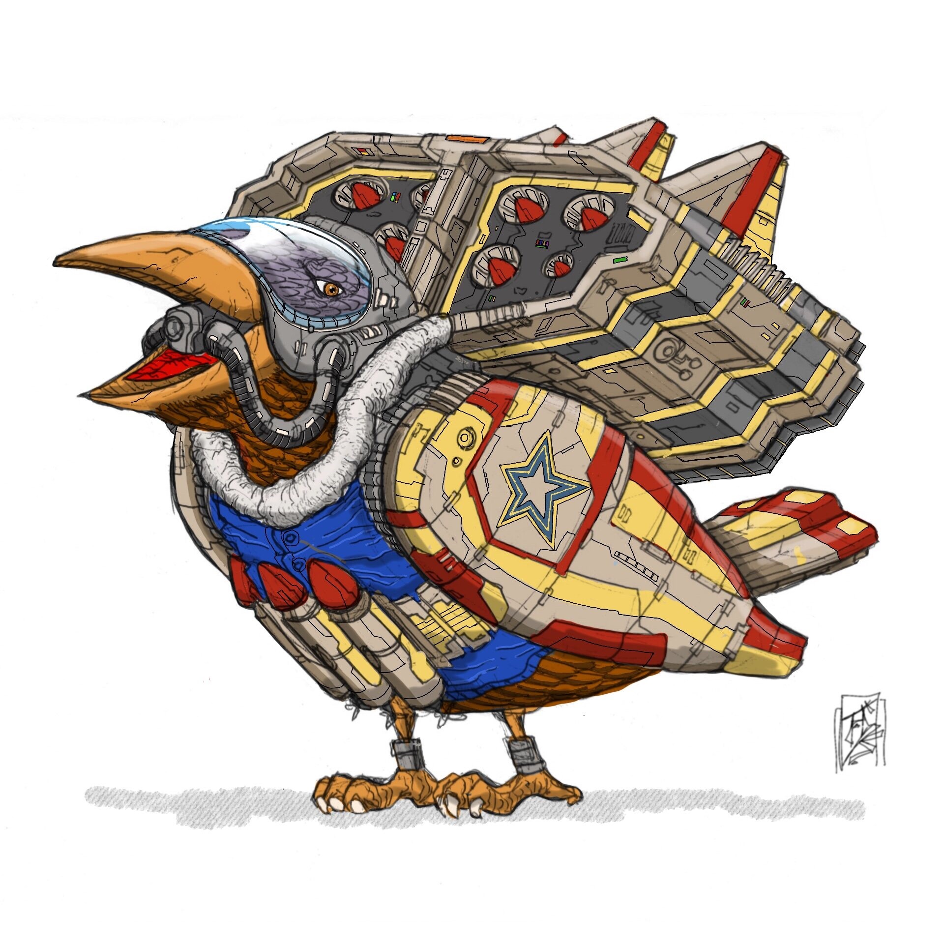 ArtStation - Bomber bird