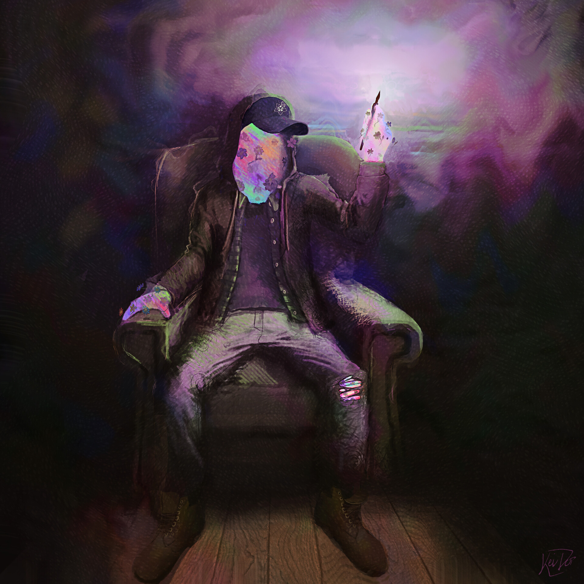 ArtStation - Illustration: Erase(Her) EP Art Cover