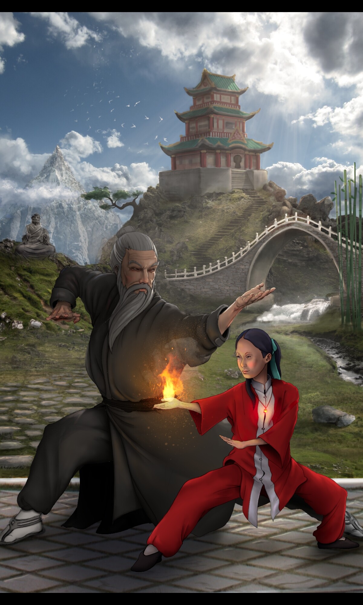 ArtStation - Master Wu and Ling. Work for Anvayafeats series book. www ...