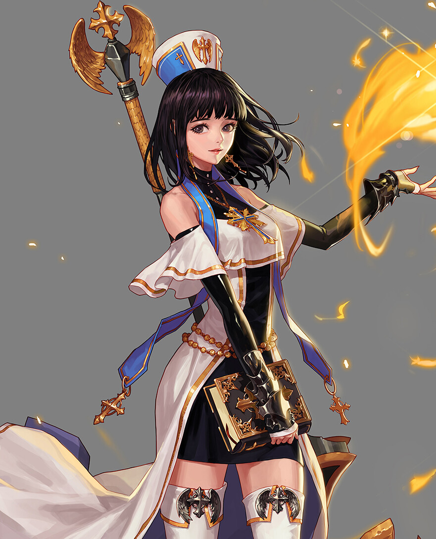 ArtStation - [dungeon and fighter] priestW_crusader