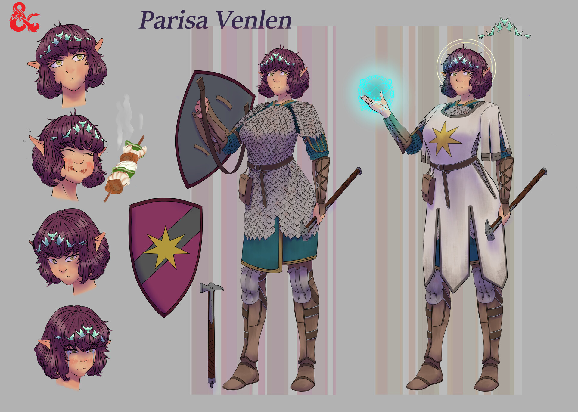 ArtStation - DnD Character Concept (Elf- Life Cleric)