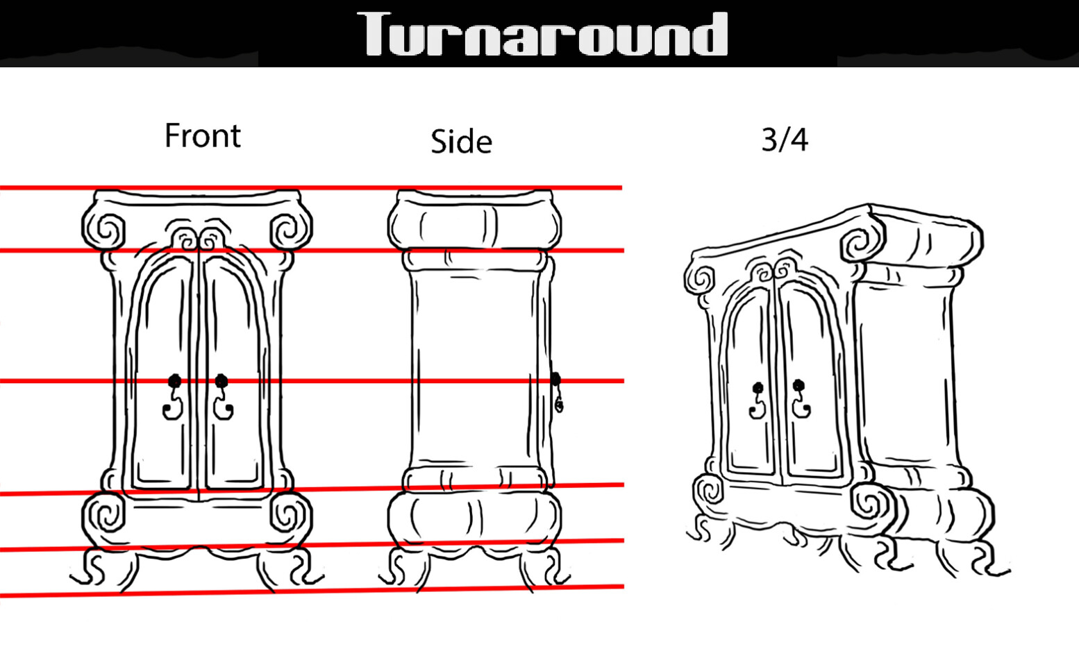 ArtStation - PropsDesign - Turnaround