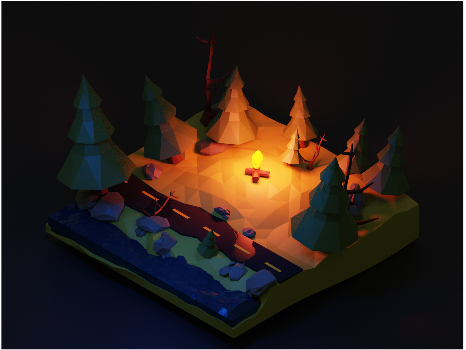 ArtStation - "ONCE UPON A TIME IN THE WOODS"