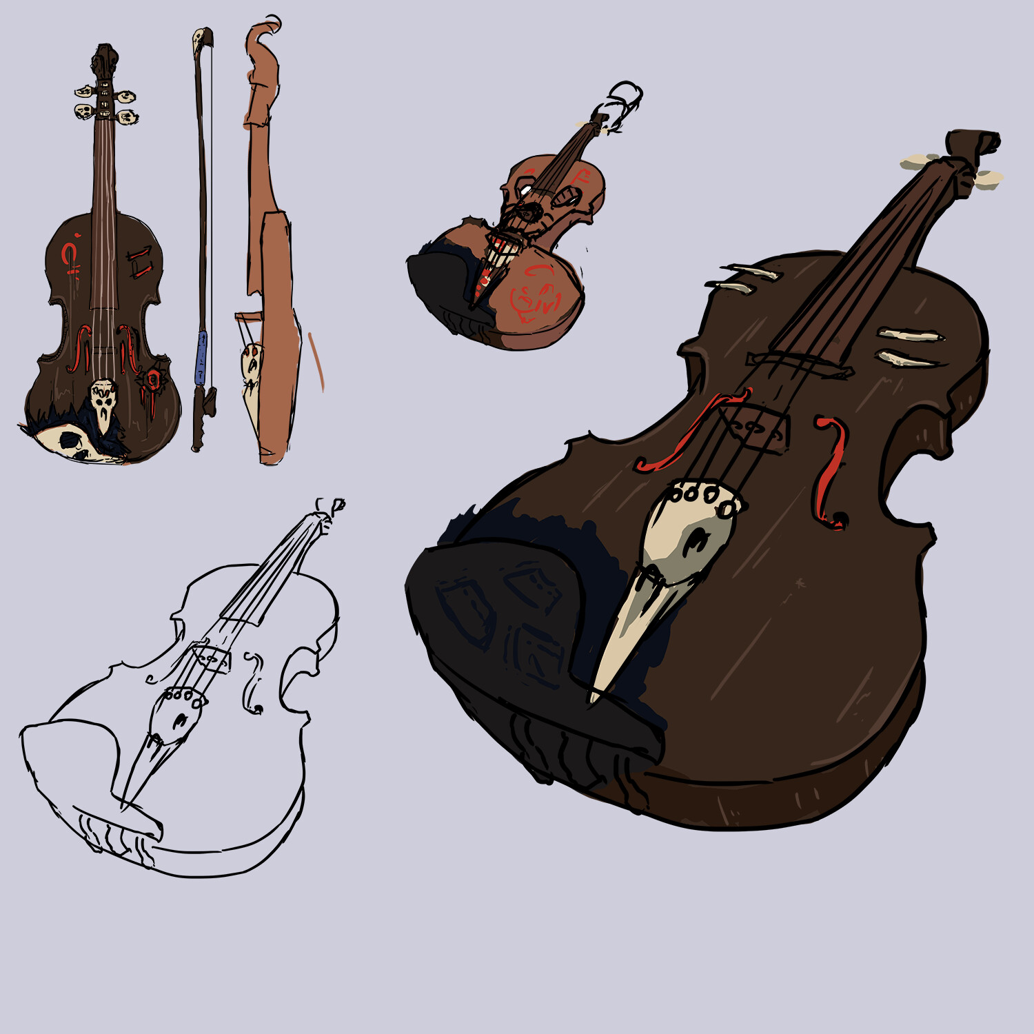 ArtStation - Witch's Violin Design