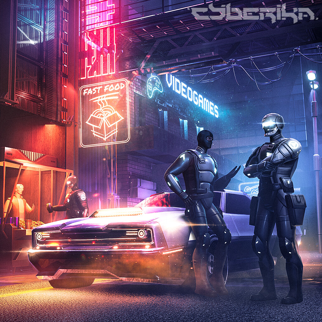 ArtStation - Cyberika: police scene