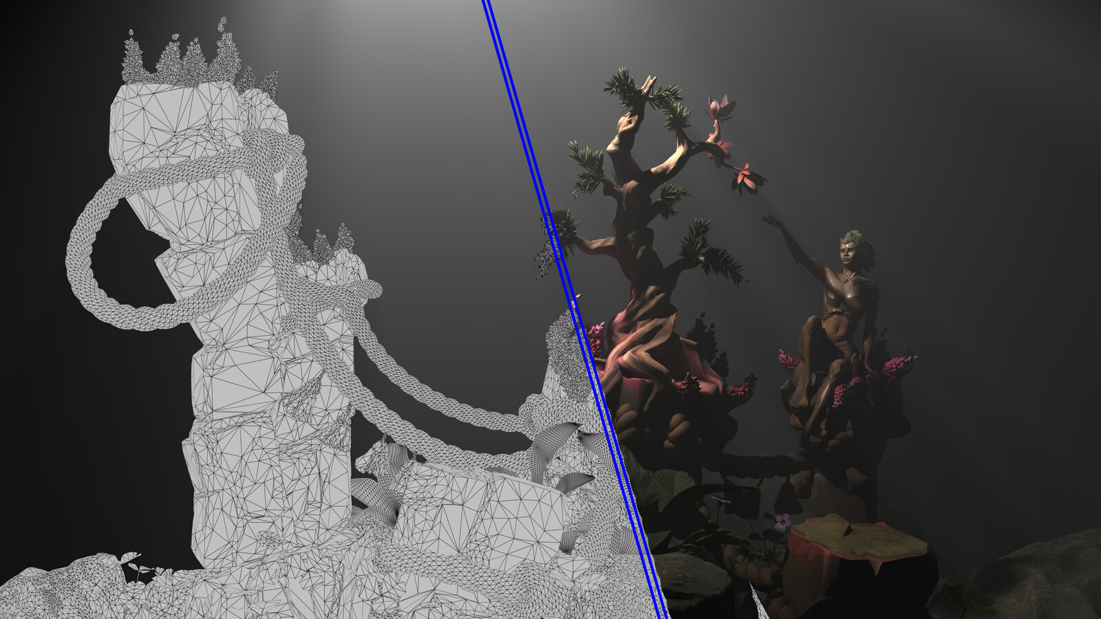 kumar joshi - God Rays tree women