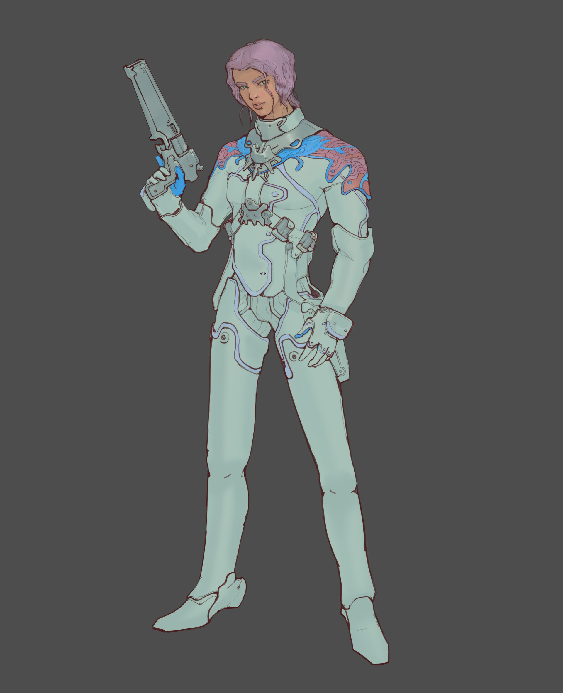 ArtStation - Mech Pilot Sketch