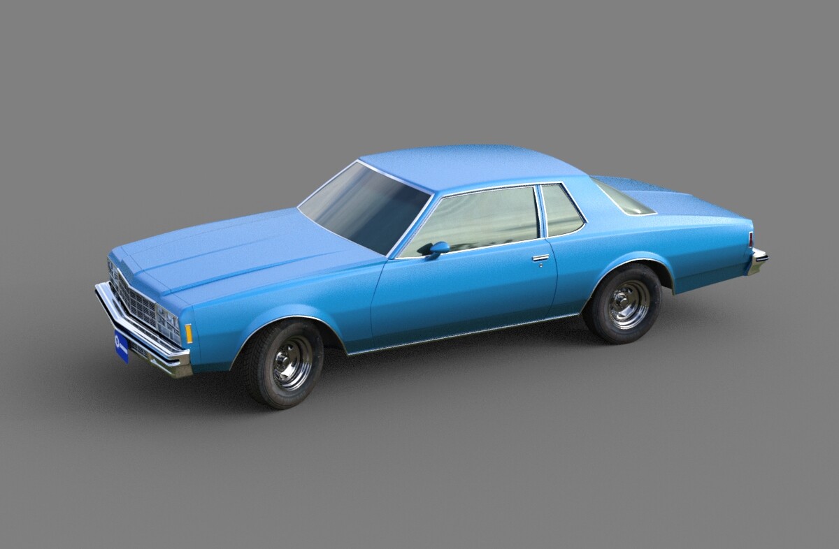 edm 3d model - 77 caprice coupe