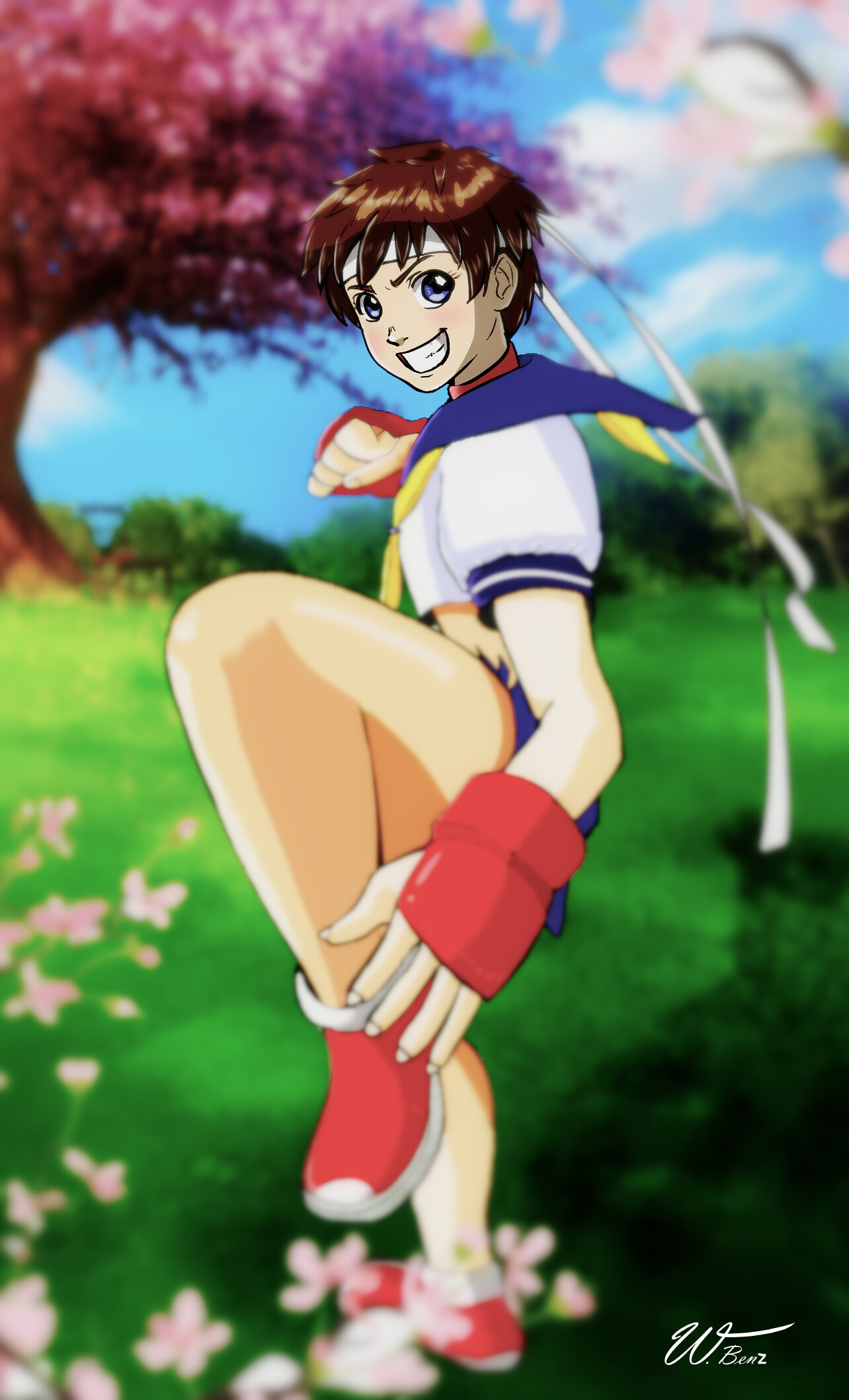 sakura fighting pose