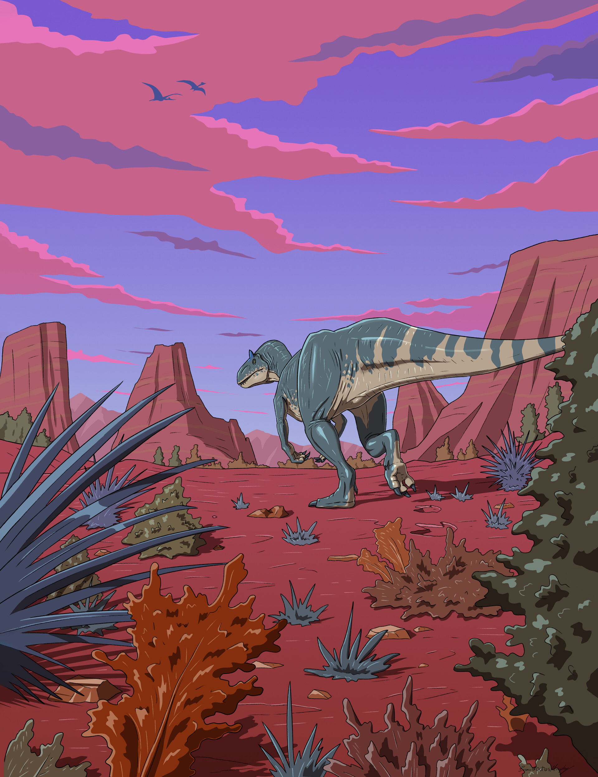 Wandering Allosaurus by Brian J Murphy : ImaginaryBeasts