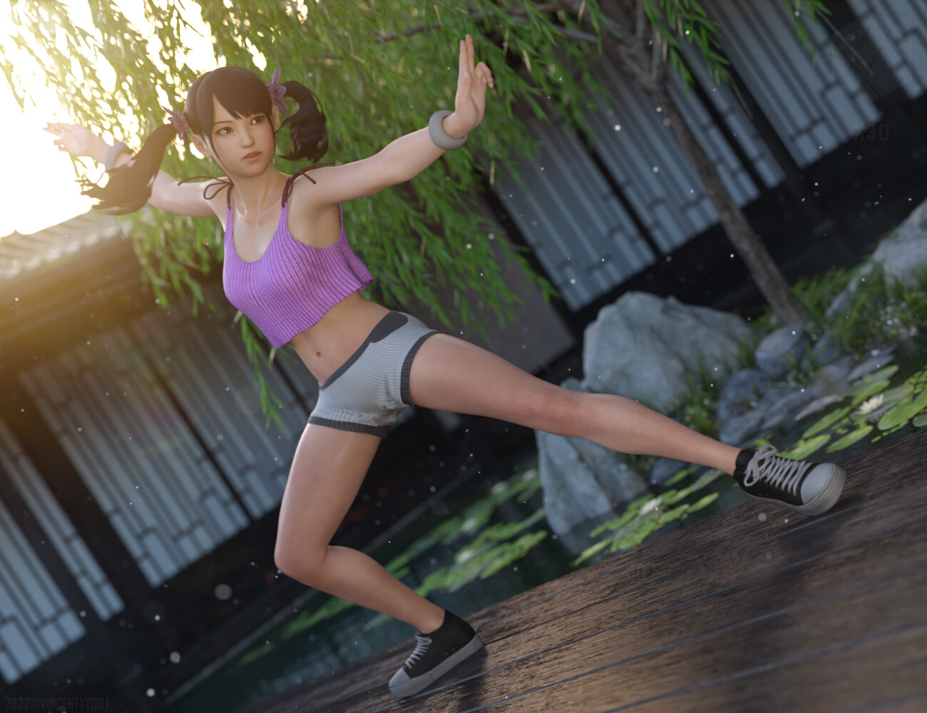 Xtreme3D Studio - Ling Xiaoyu & Panda Outfit For G8F/G8.1F by Muwawya