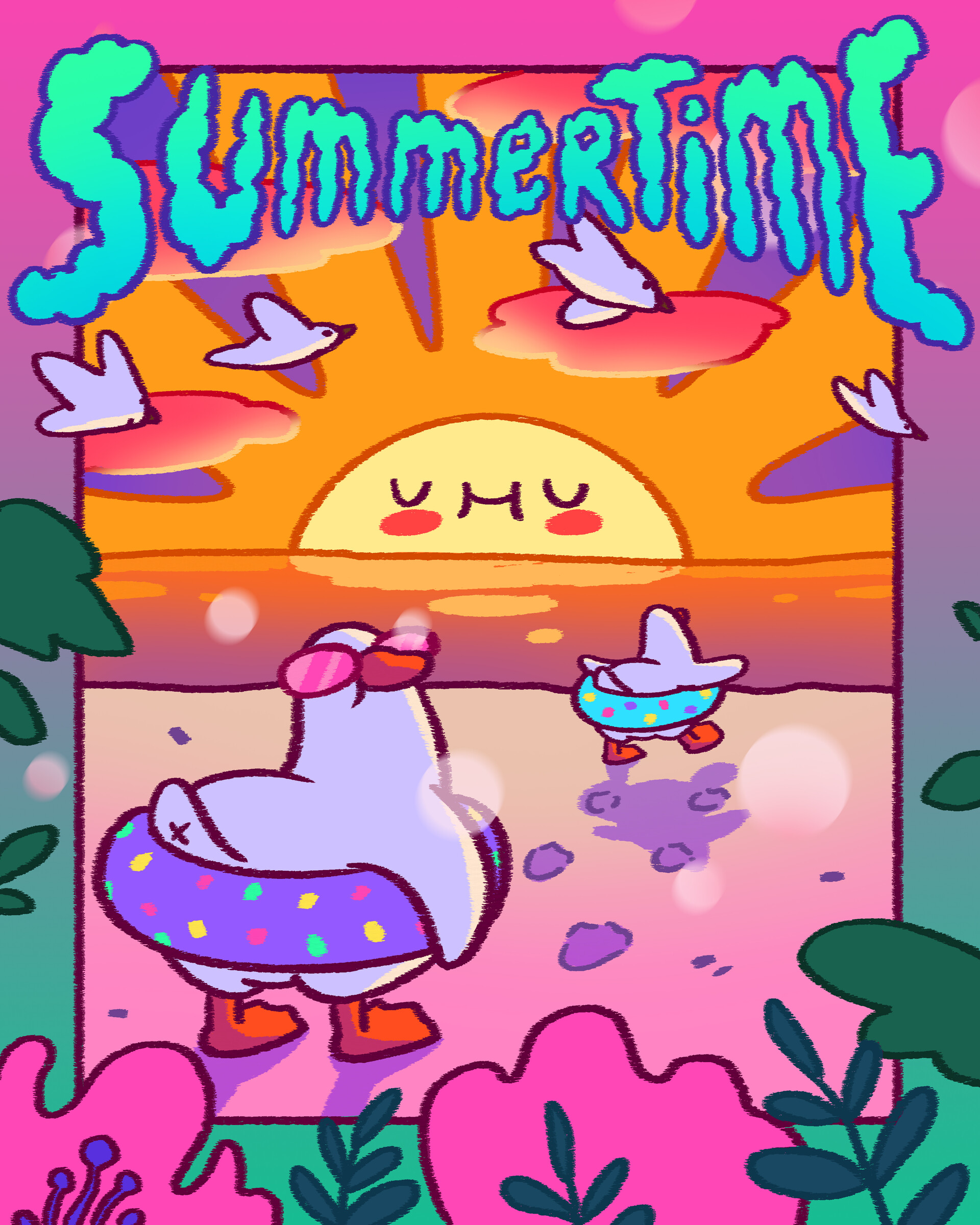 ArtStation - Summer duckies🌞