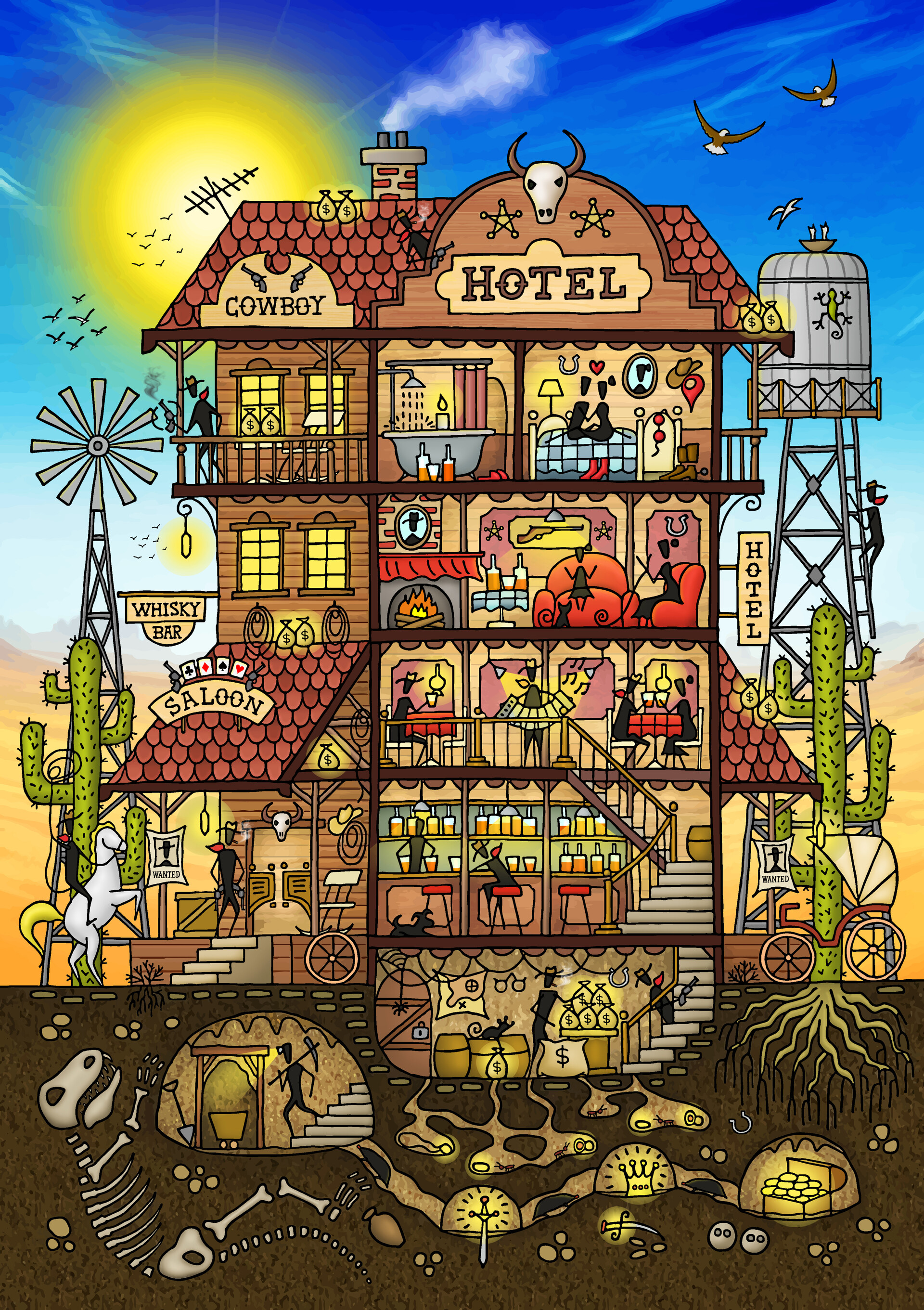 ArtStation - Scene 10 : Cowboy Hotel