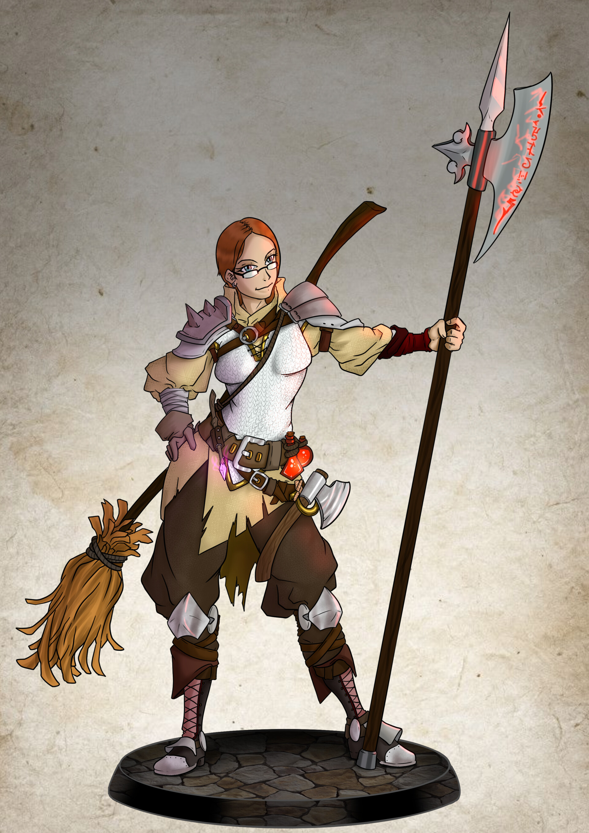 ArtStation - Roari, The Witch Warrior (RPG Character Commission)