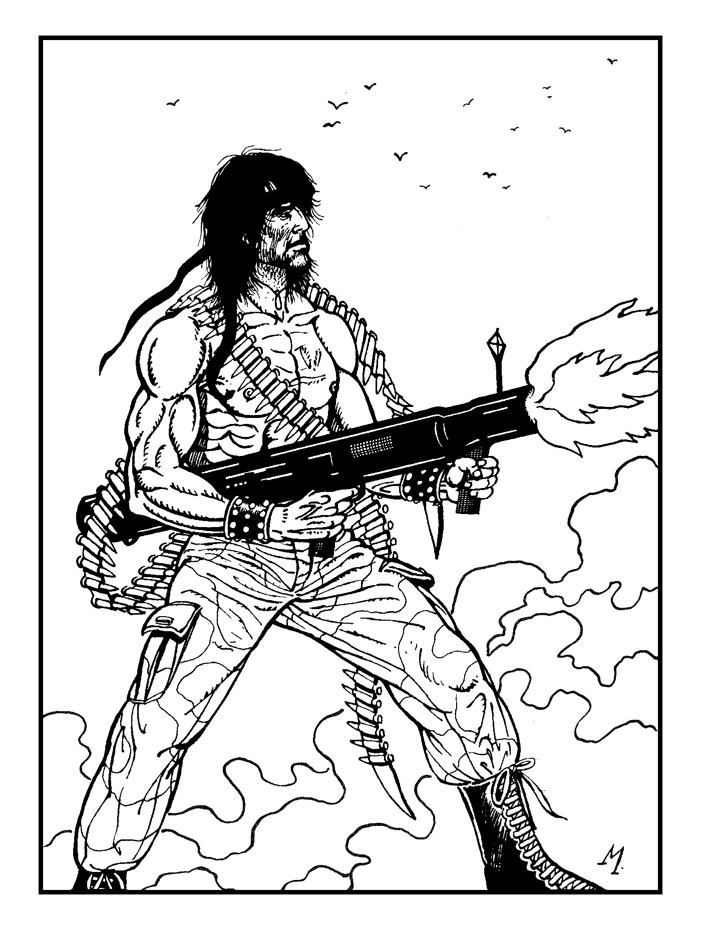 sylvester stallone coloring pages