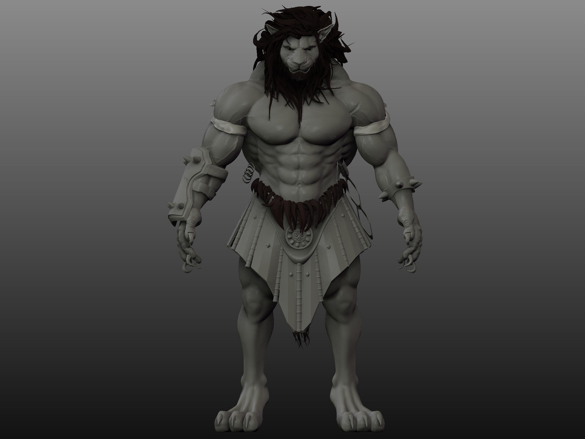 ArtStation - Lion warrior (WIP)