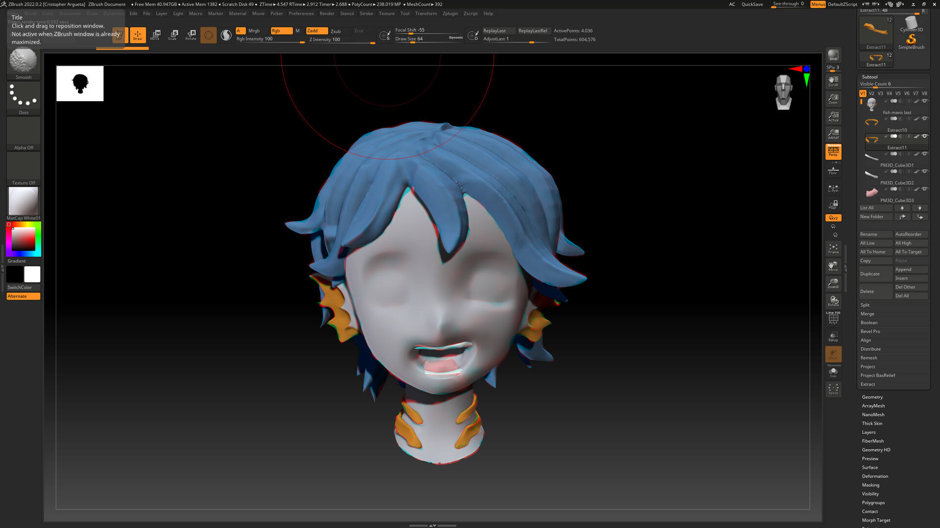 ArtStation - Fish head sculpt