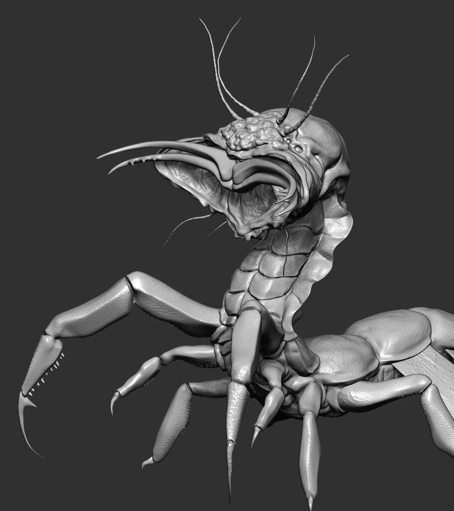 ArtStation - Worm Creature Sculpt