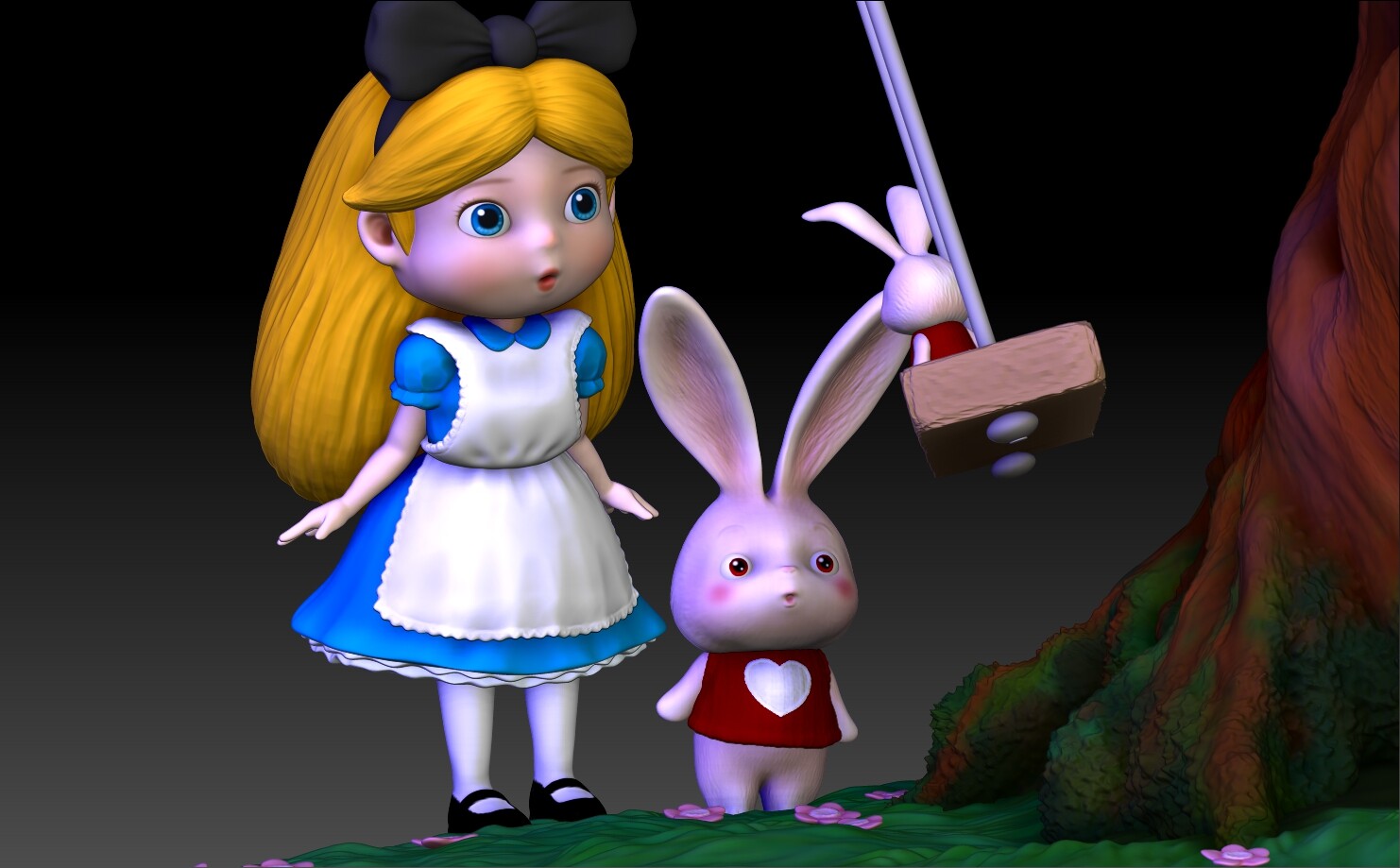 ArtStation - girl and rabbit