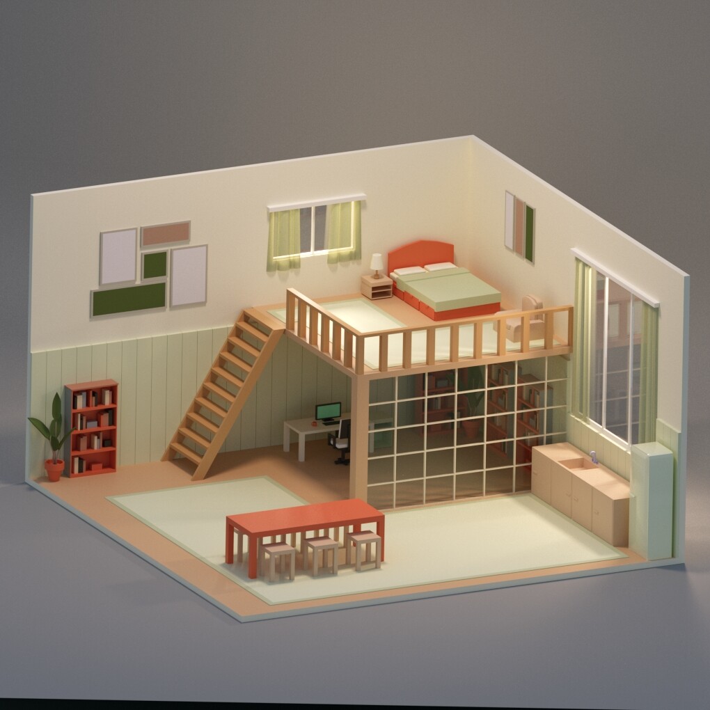ArtStation - Home - low poly