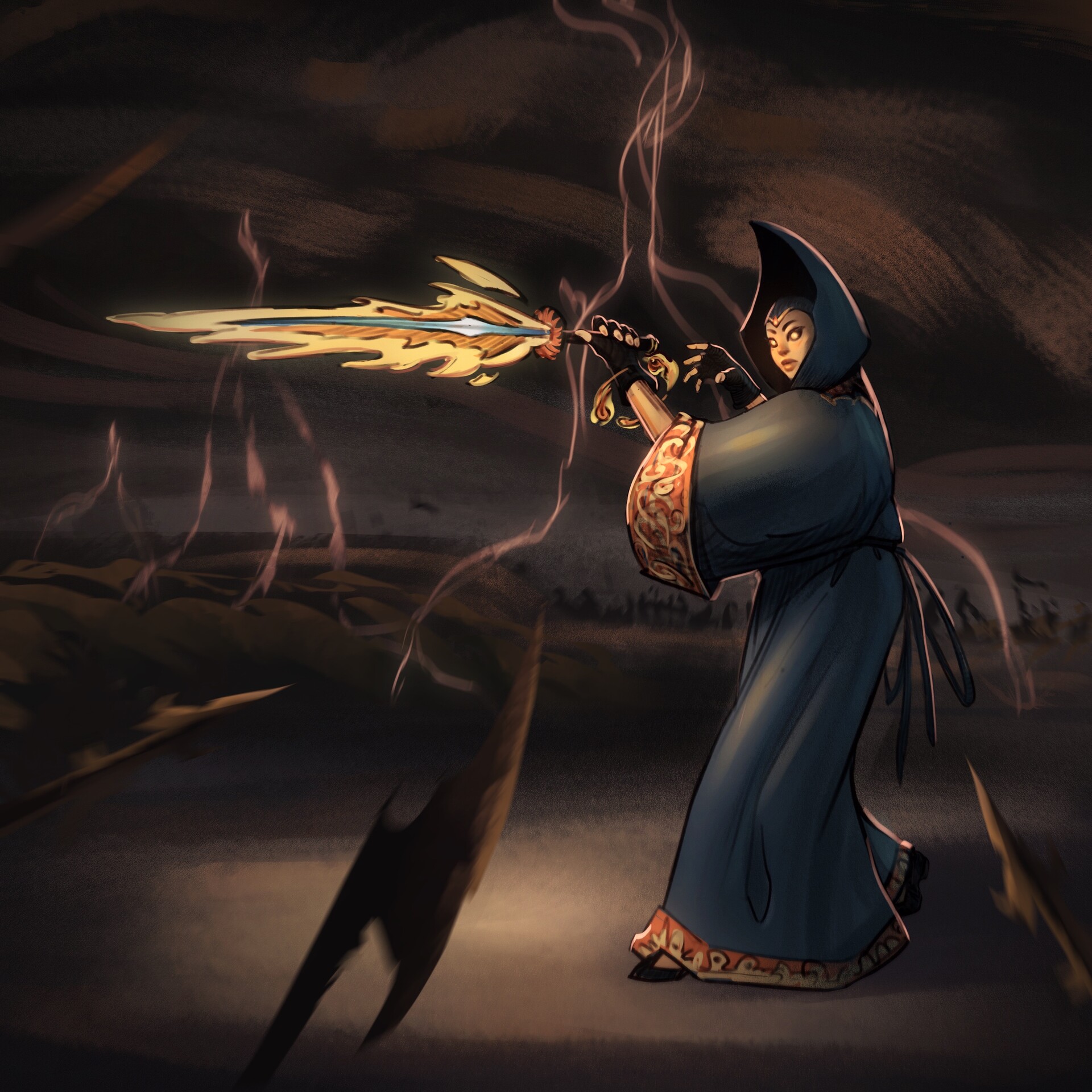 ArtStation - Seraphina, flame dancer