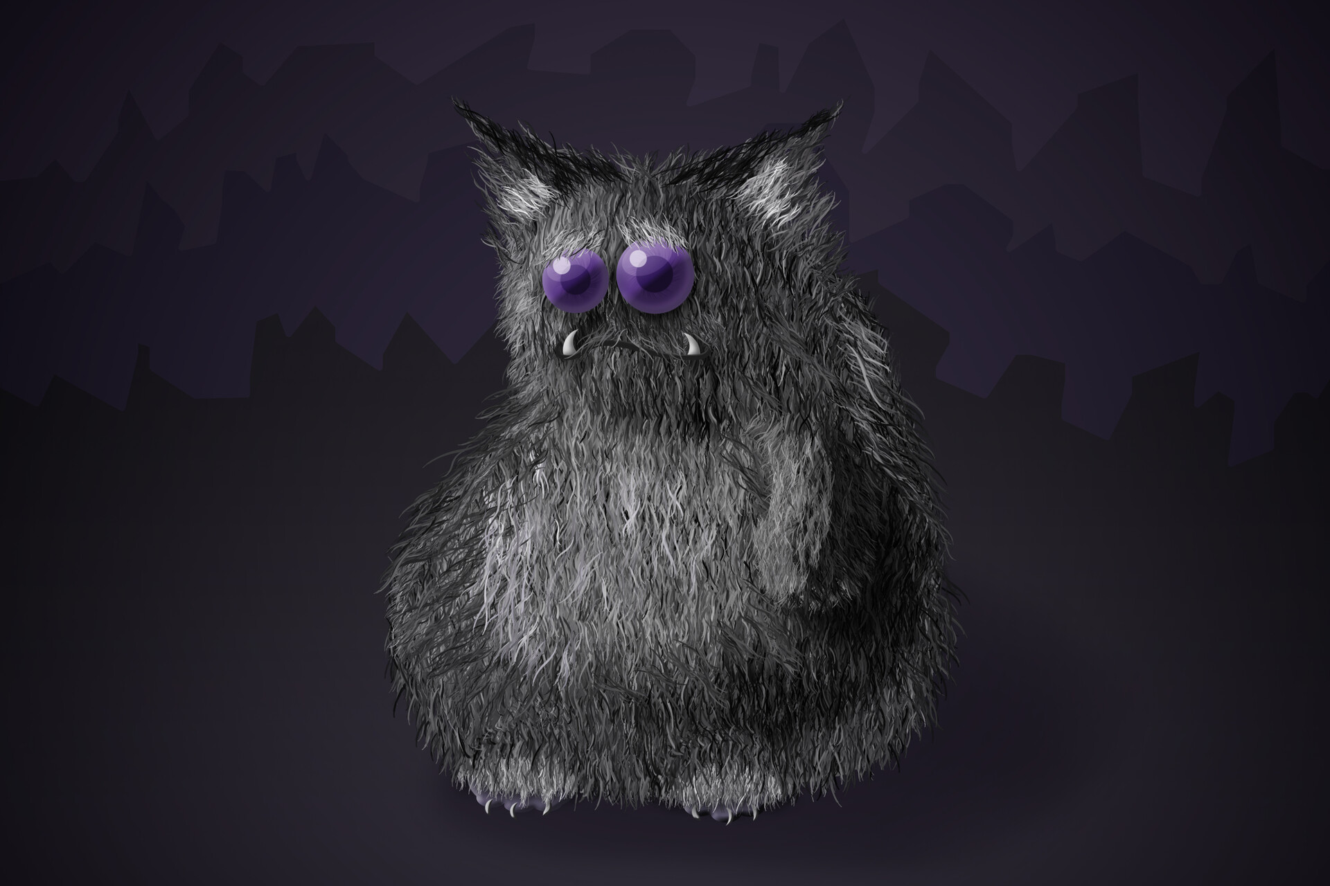 ArtStation - Fluffy monsters concept