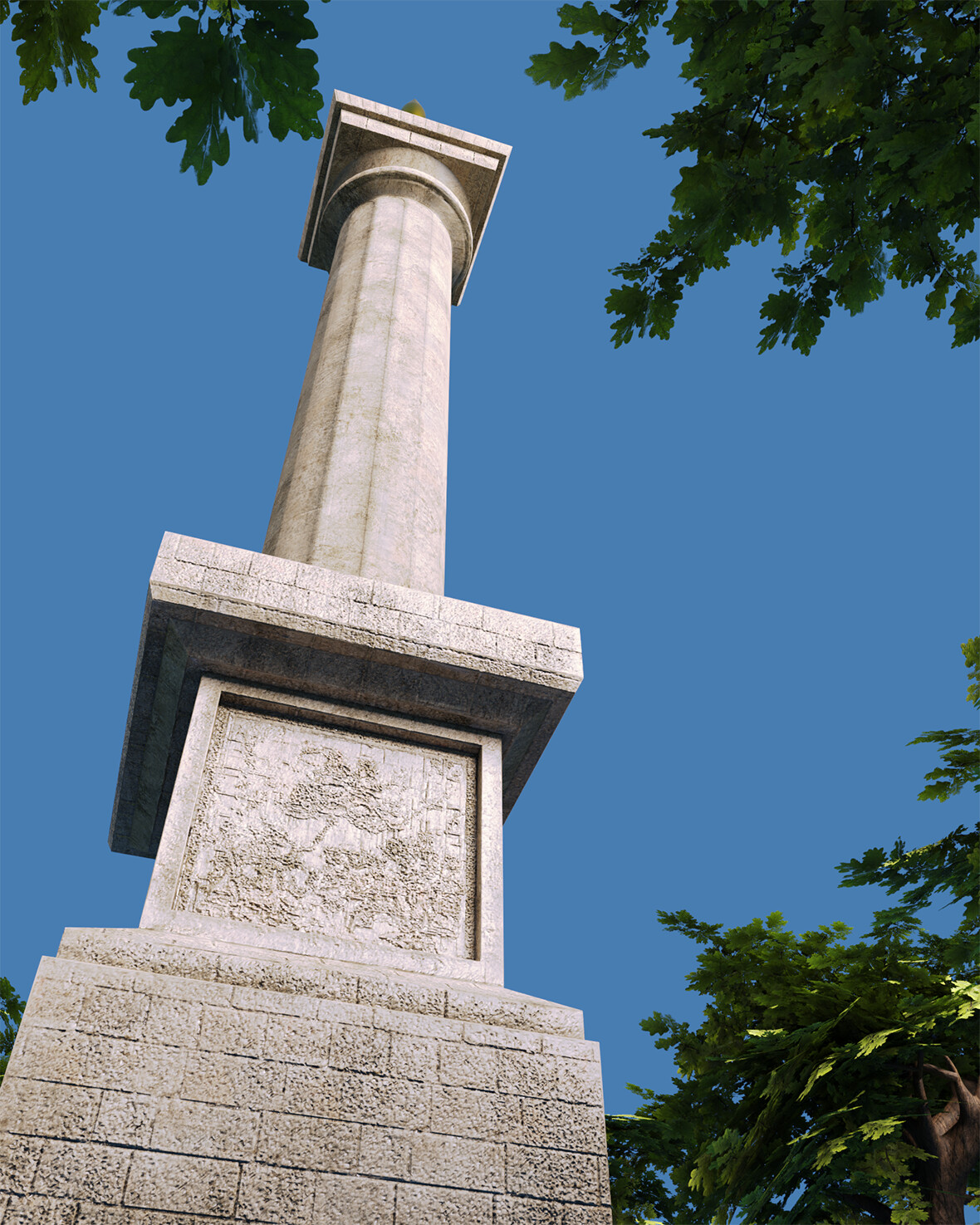 ArtStation - A Little Park with a Monument