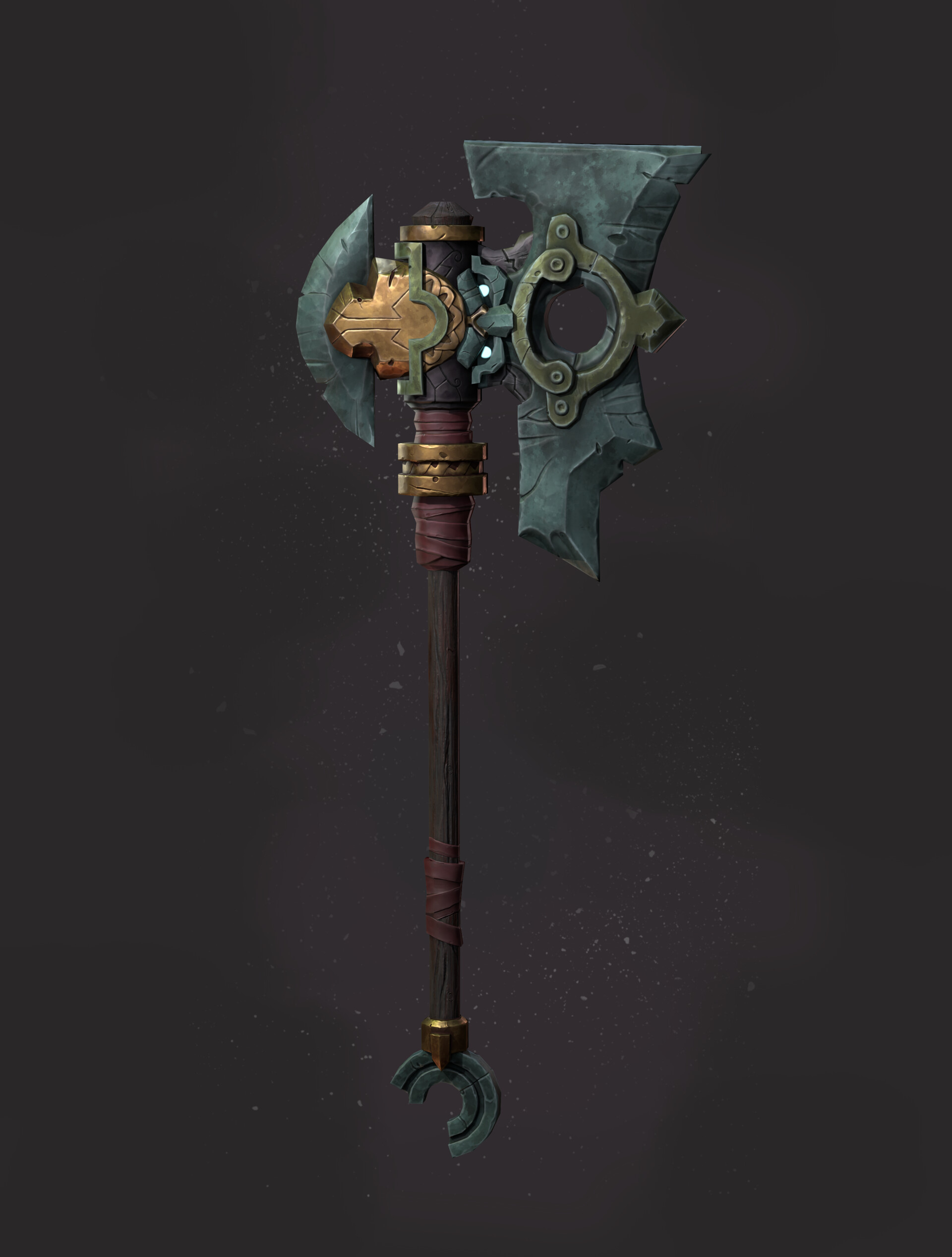ArtStation - Low Poly Videogame Axe (2000 tris)