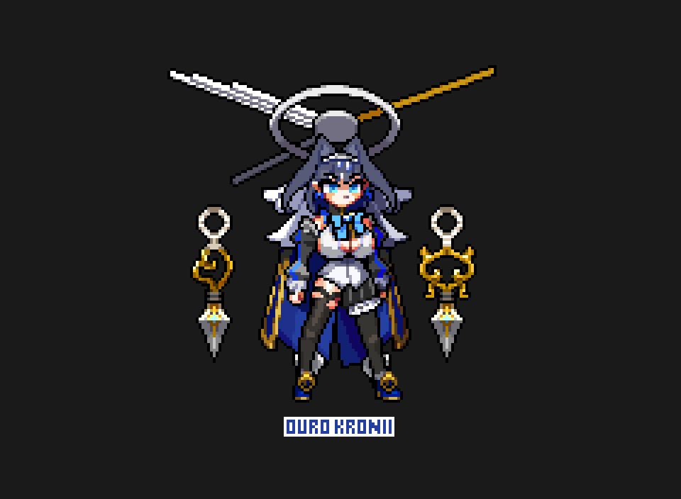 ArtStation - Ouro Kronii Pixelart Fan art