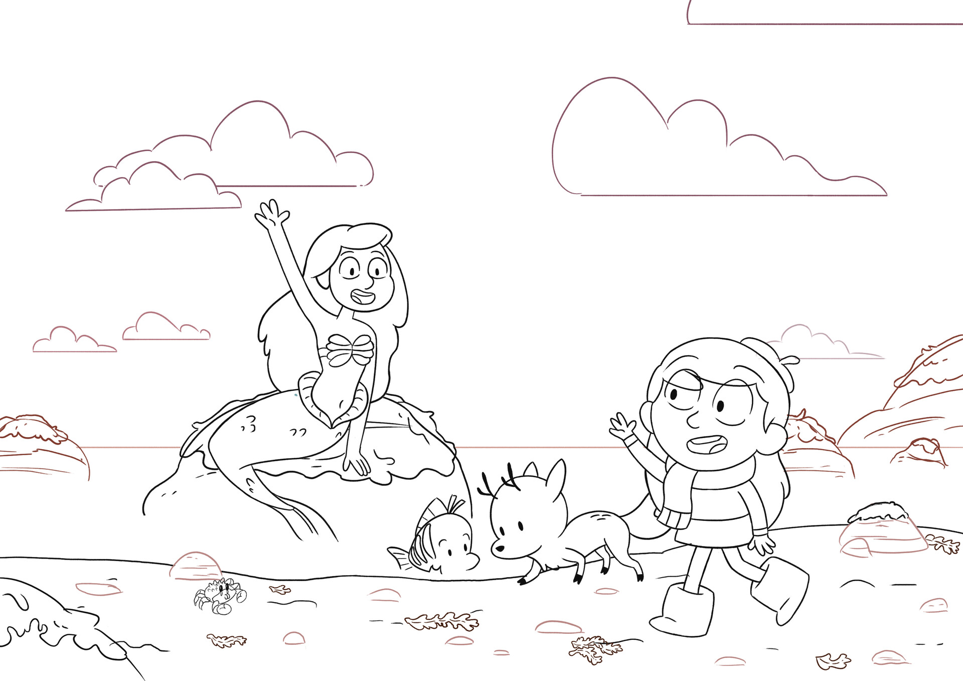 hilda netflix coloring pages