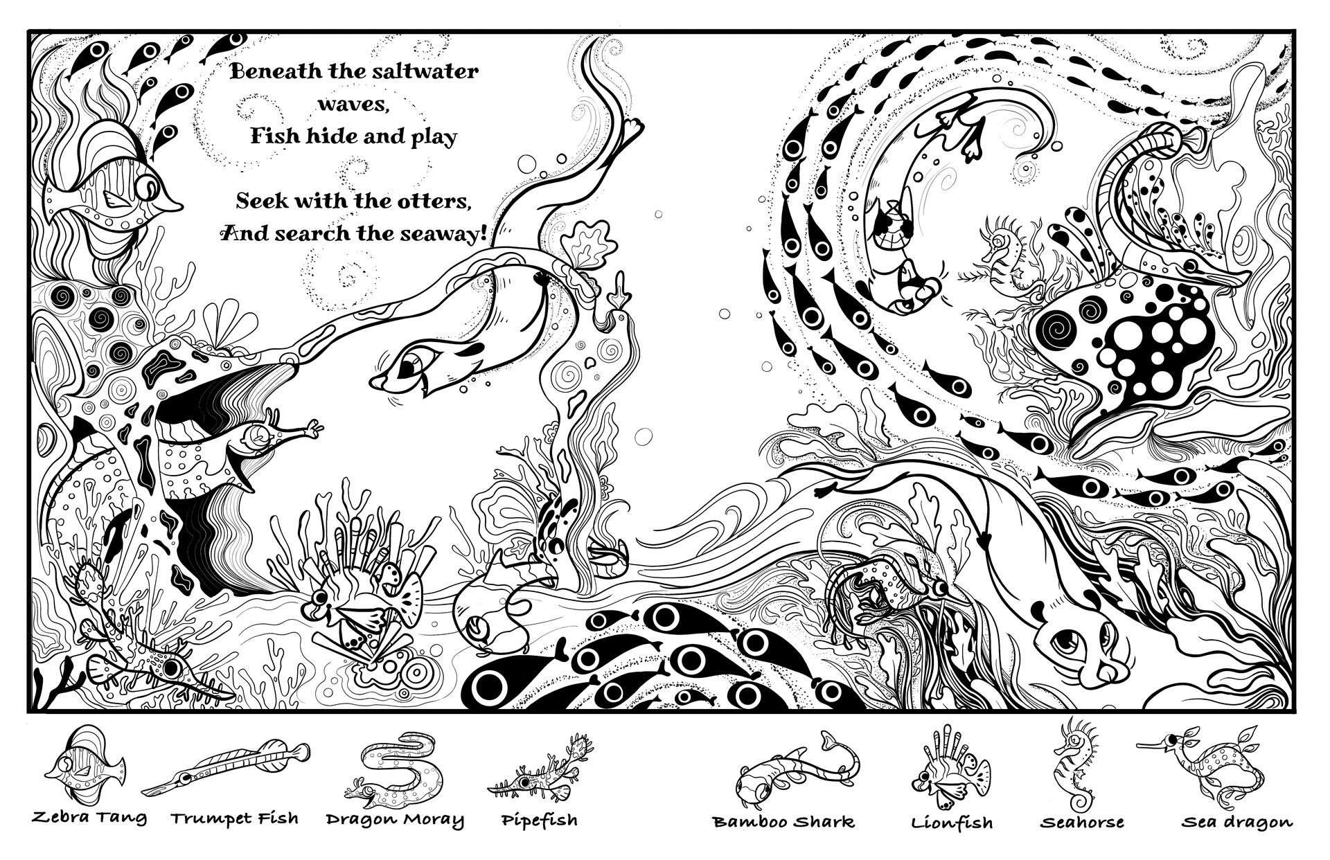 ArtStation - What do you Sea? Colouring Activity Page