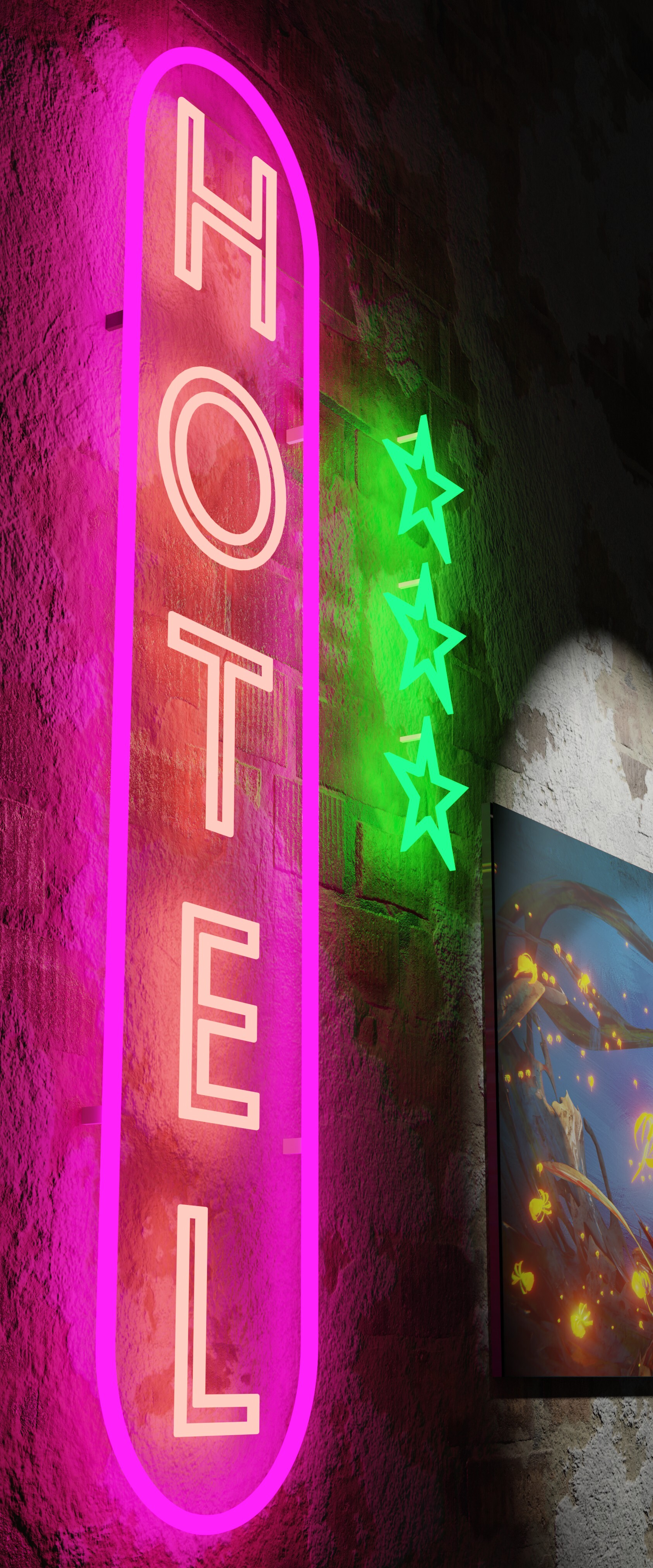 ArtStation - luminous hotel panel