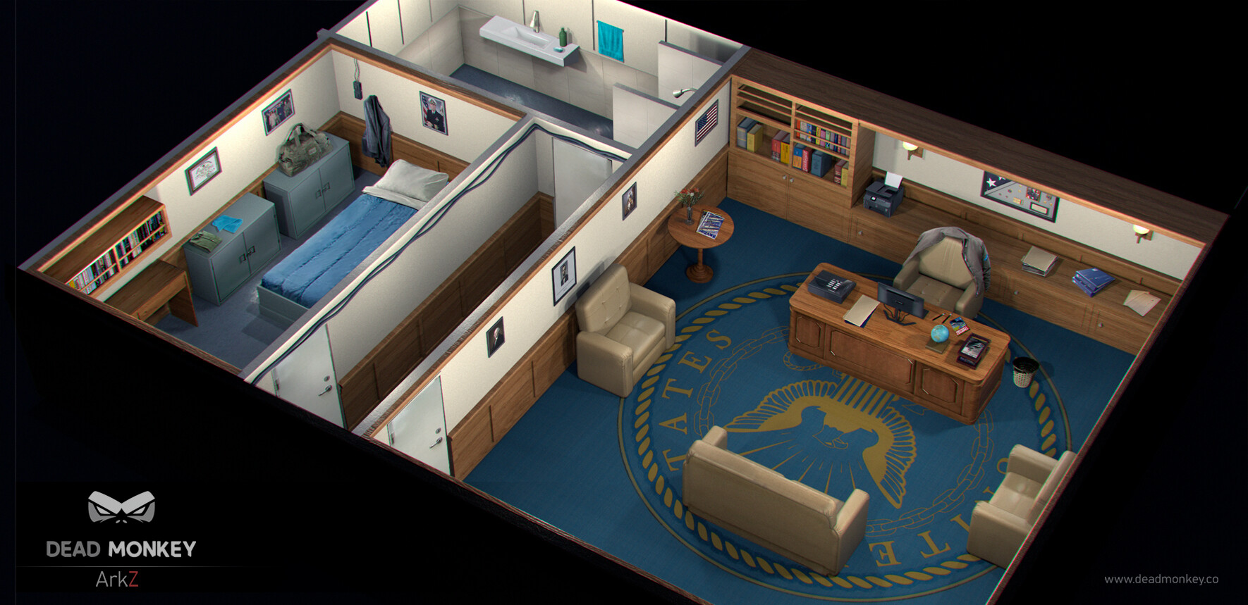 ArtStation - Aircraft carrier rooms