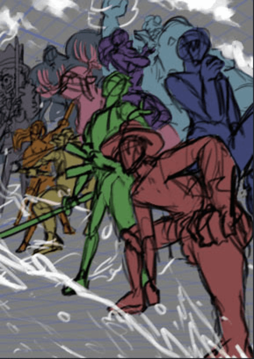 straw hat team drawing