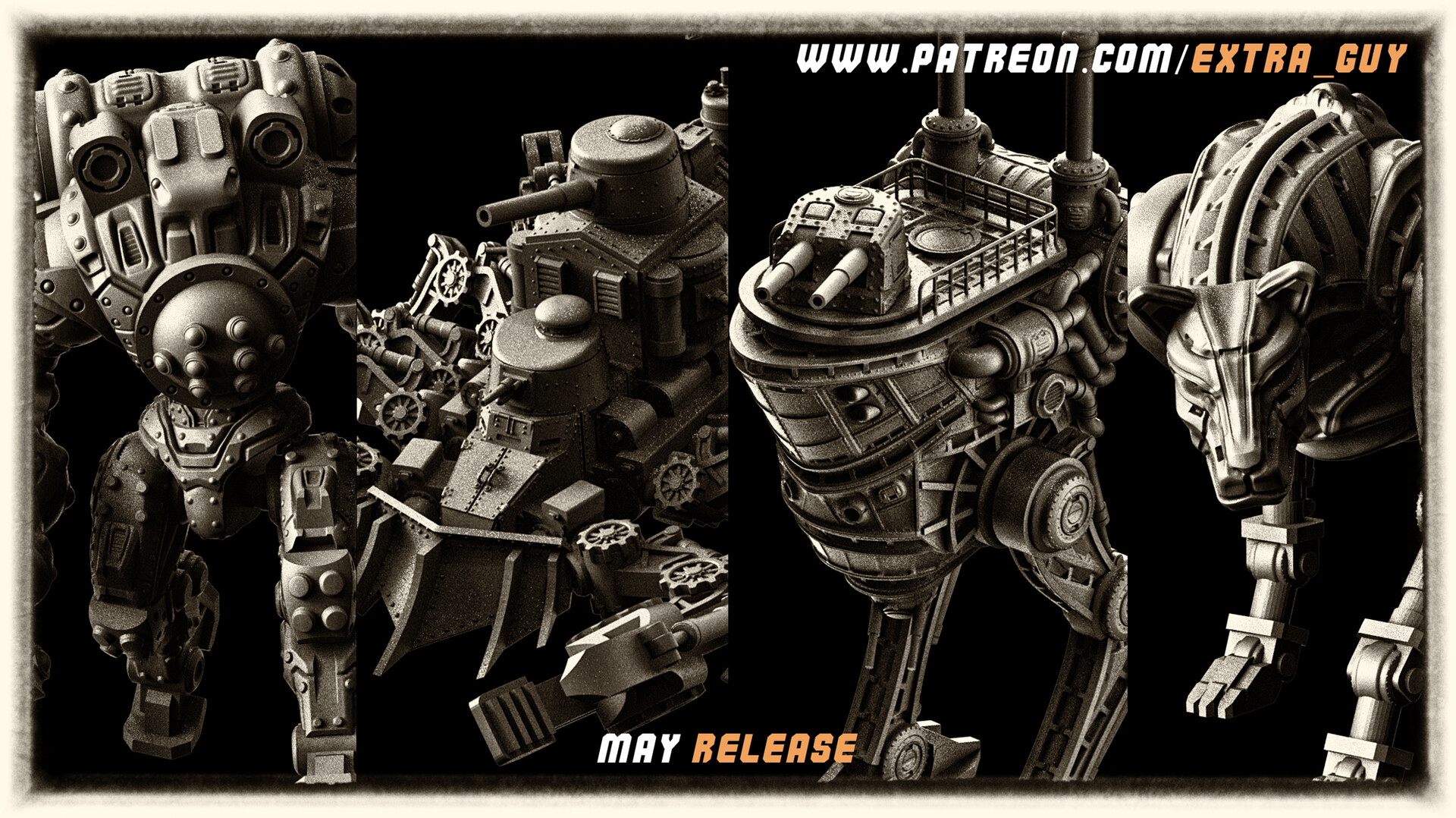 ArtStation - May Batch Release Steampunk 3D Printables