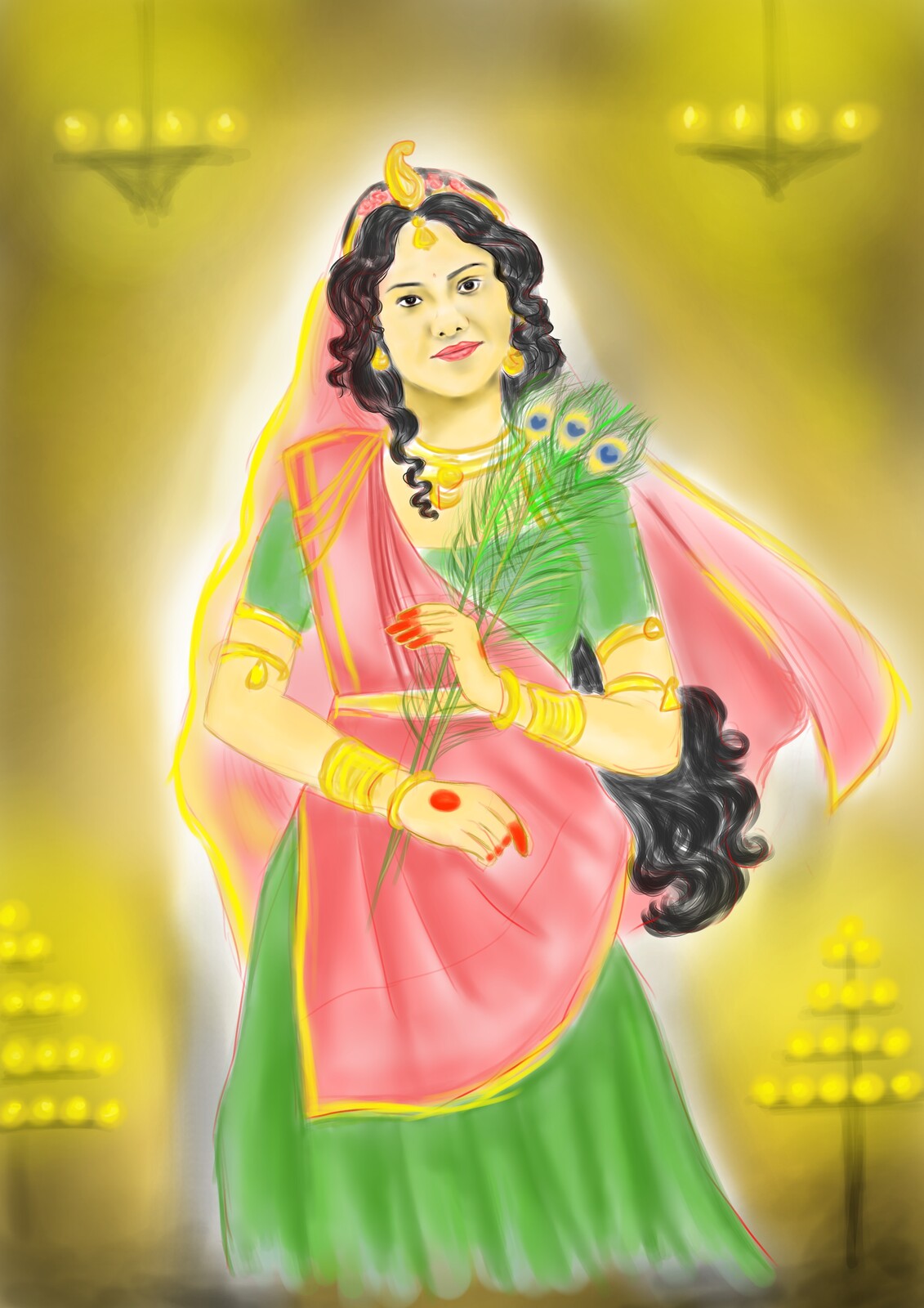 FARESH BHOI - A beauty with peacock feather