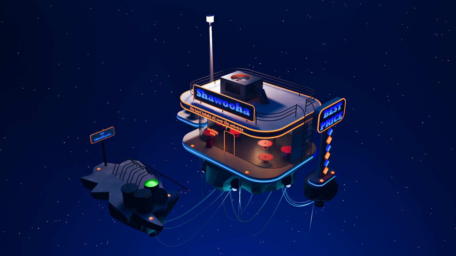 ArtStation - Space restaurant