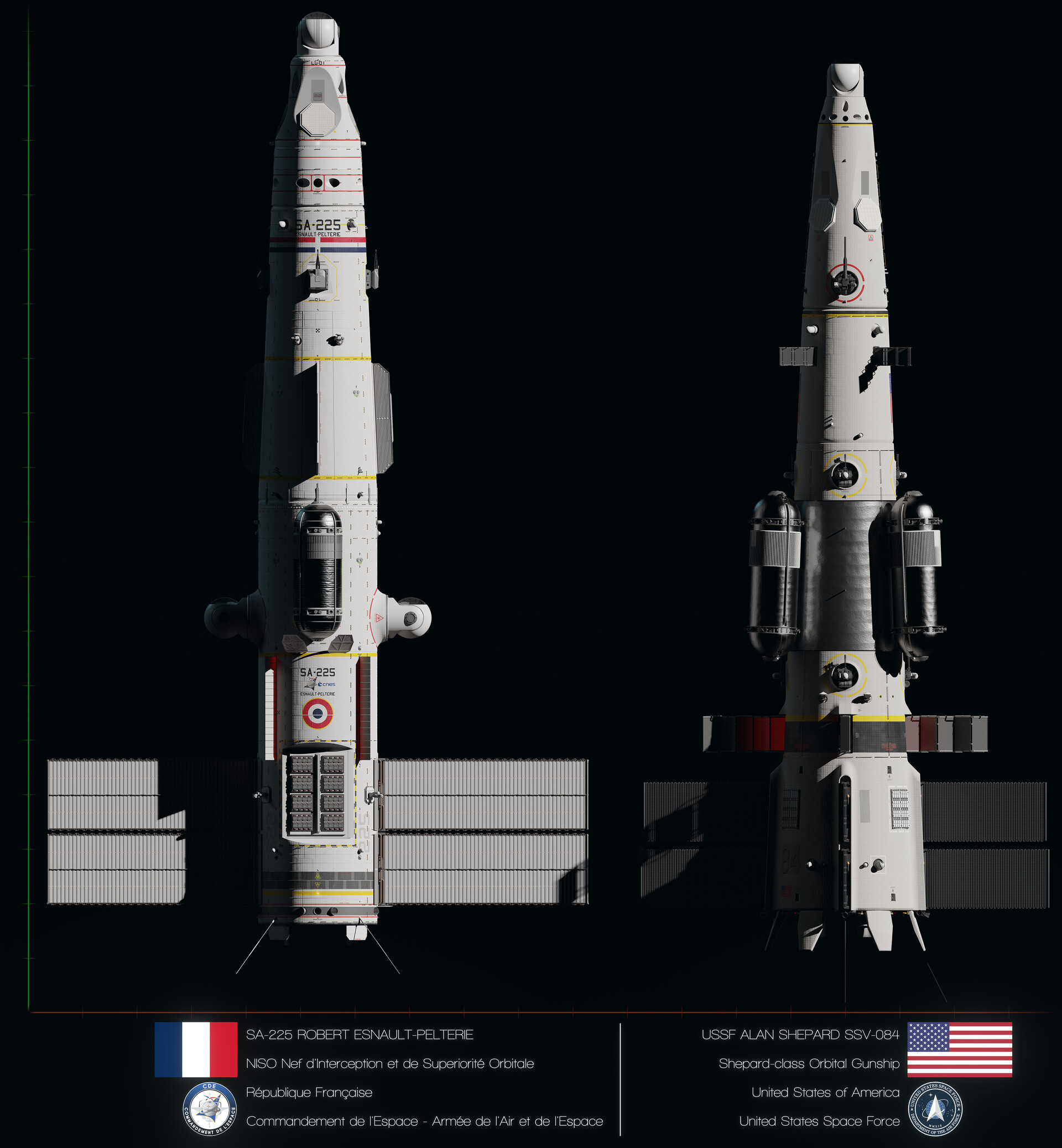 Theo Bouvier - The Lunar War - NISO-class French Nuclear Spacecraft