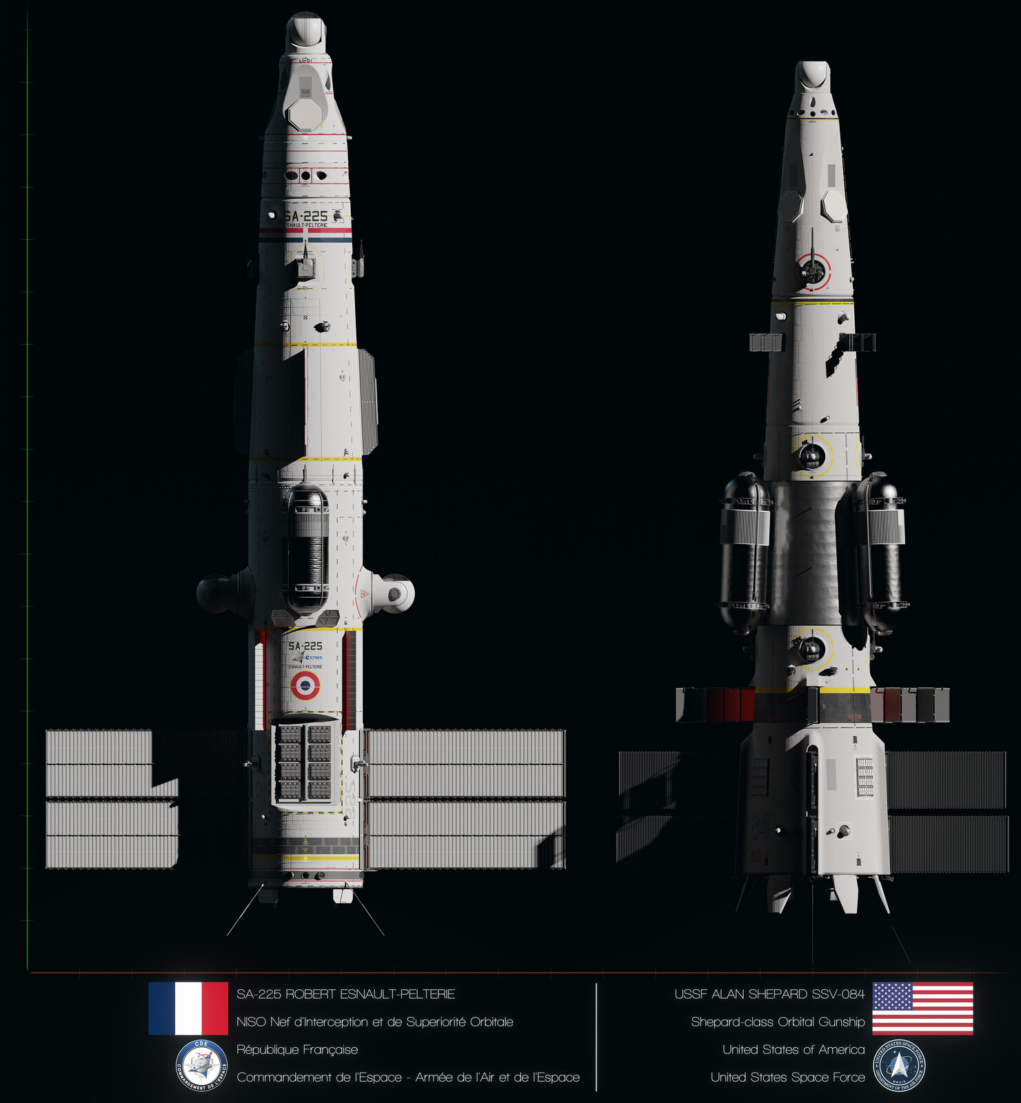 Theo Bouvier - The Lunar War - NISO-class French Nuclear Spacecraft