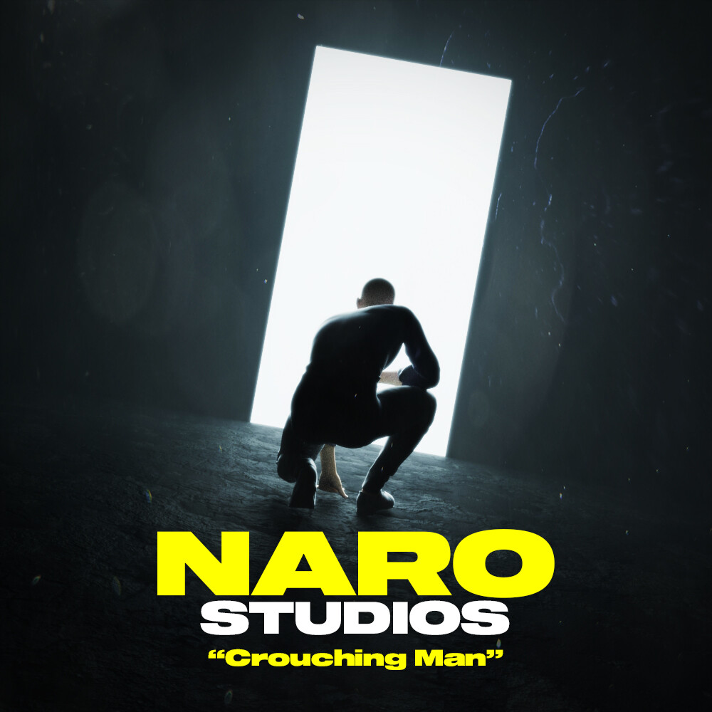 ArtStation - Daily Render | "Crouching Man" | 02.06.22