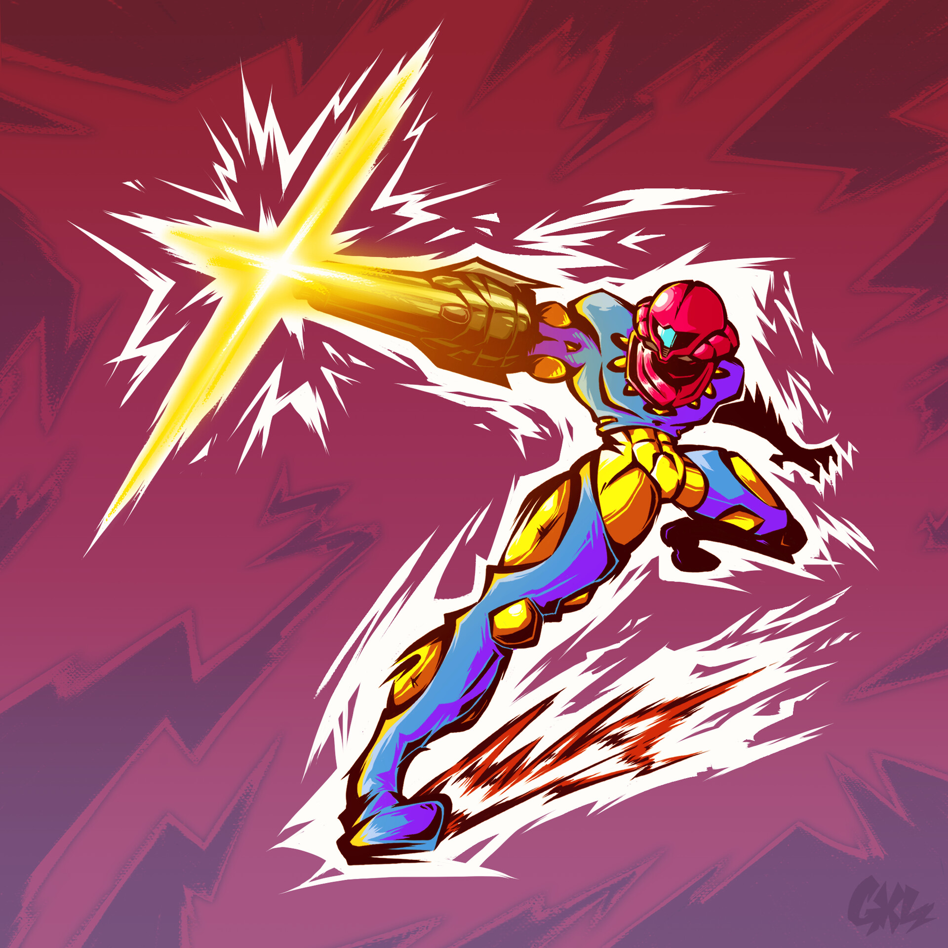 ArtStation - 👾METROID FUSION👾 - ⚡️SAMUS FUSION SUIT⚡️
