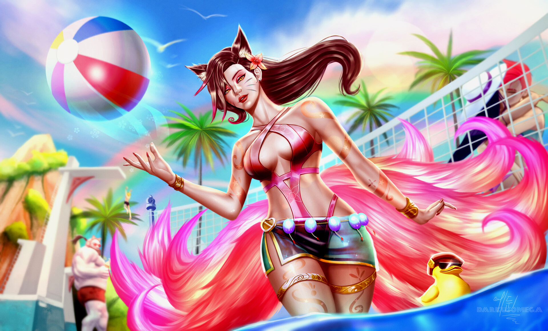 ArtStation - AHRI TROPICAL POOL PARTY