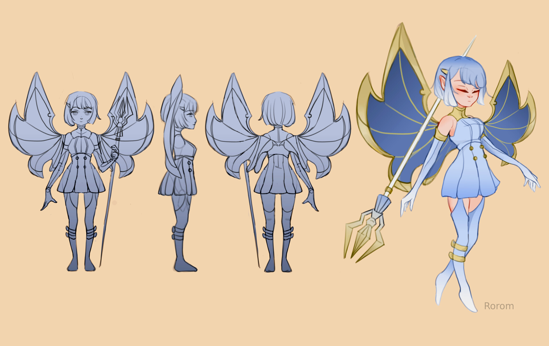 ArtStation - Turnaround of my Oc Aine.