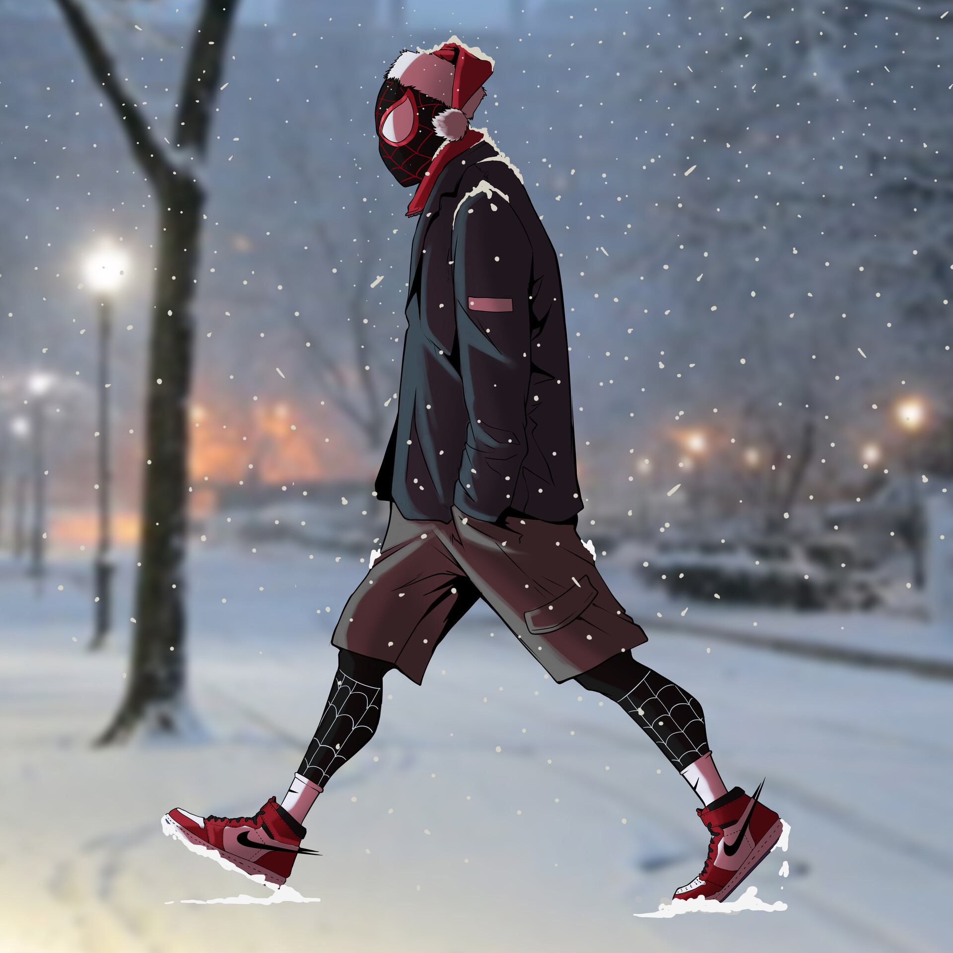 ArtStation - Spider Man winter