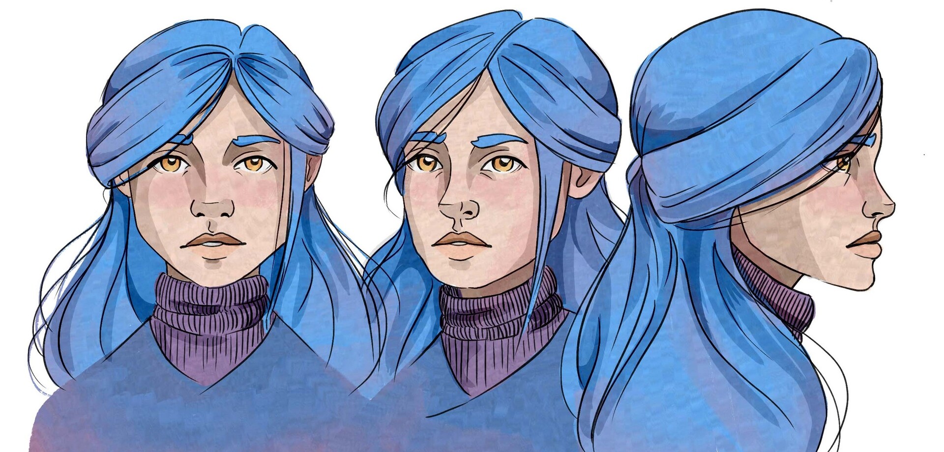 ArtStation - Final design for the face of the main character for a ...
